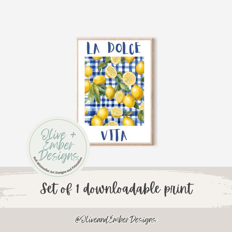 La Dolce Vita Italian Wall Art | Amalfi Lemons | Italian Coast Print ...