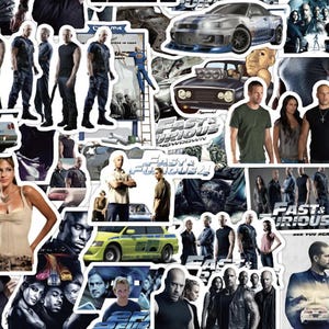 Fast and Furious Stickers Pack Set of 50 High-quality Vinyl Stickers ...