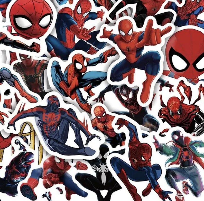 Spider-man Stickers Pack Vinyl Decals Stickers for Kid Fan Geek Water ...