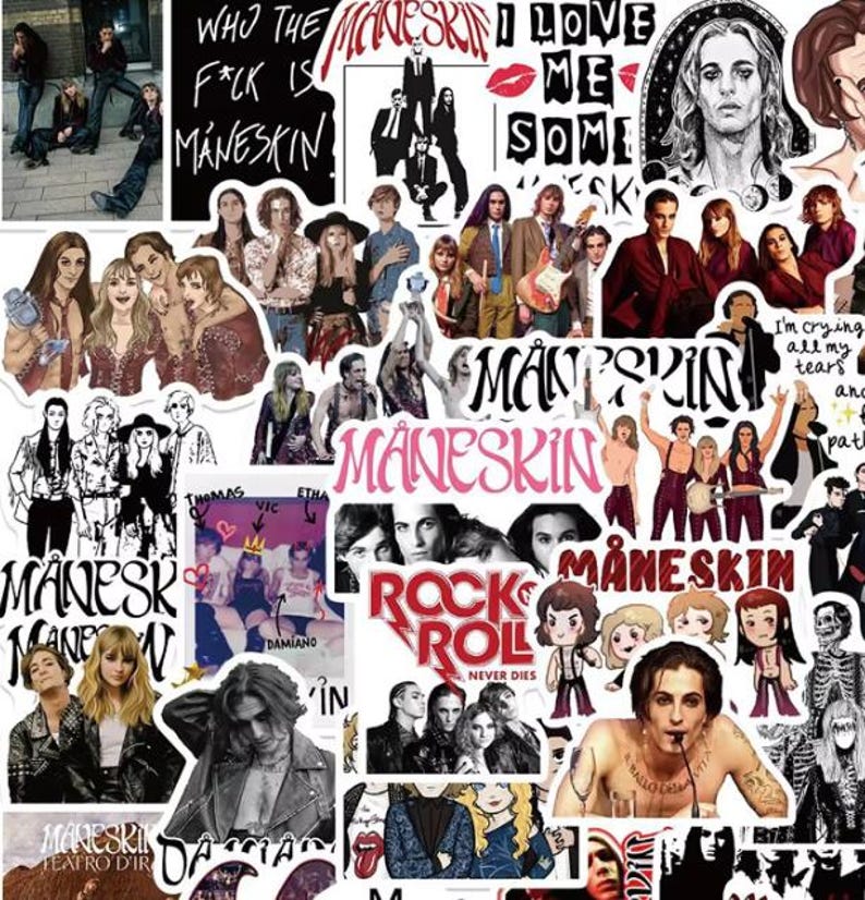 Maneskin Stickers Pack Damiano David Vinyl Decal Music Artist for ...