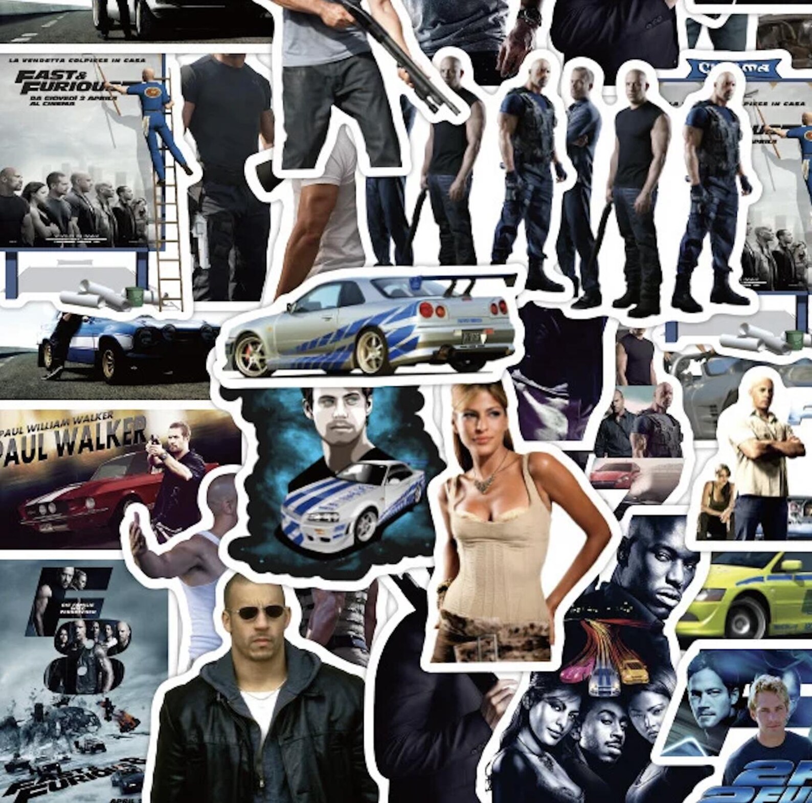 Fast and Furious Stickers Pack Set of 50 High-quality Vinyl Stickers ...