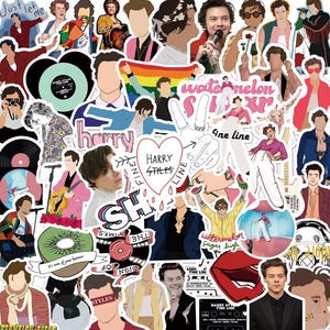 Harry Styles Stickers Pack X50 Unique Vinyl Decals for Journaling Diary ...