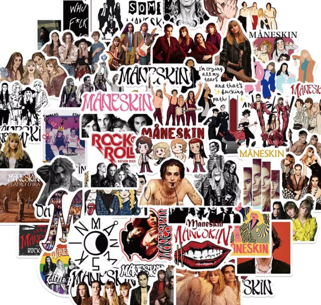 Maneskin Stickers Pack Damiano David Vinyl Decal Music Artist for ...