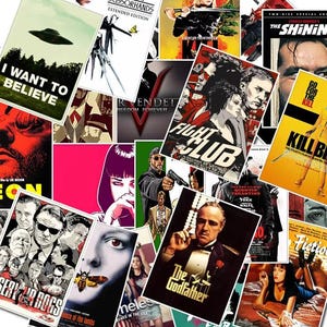 Movie Poster Stickers Pack Vinyl Set Cinema Decals Film Stickers Cult ...