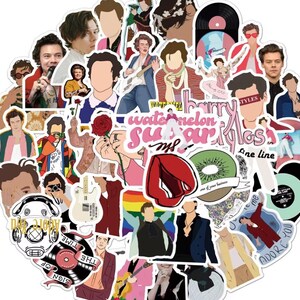 Harry Styles Stickers Pack X50 Unique Vinyl Decals for Journaling Diary ...
