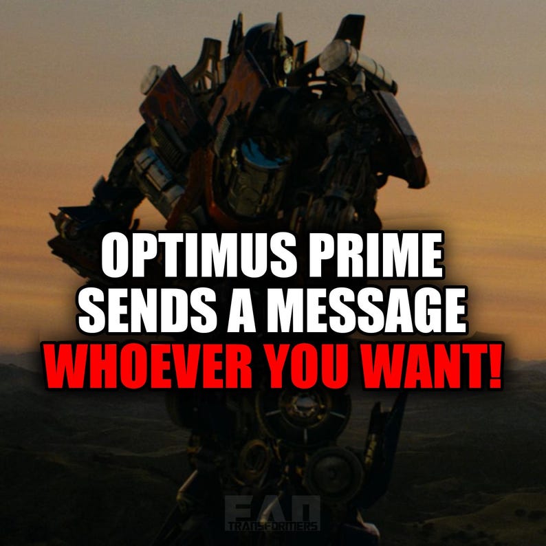 Customized Optimus Prime Voice Message | Epic AI Video With Your Text ...