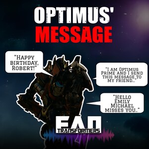Customized Optimus Prime Voice Message Epic AI Video With Your Text ...