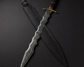Hand Forged, Custom Damascus Steel Sword 30 Inches, Kris Blade, Keri ...