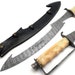 Hand Forged, Custom Damascus Steel Sword 24 Inches, Full Tang, Vikings ...