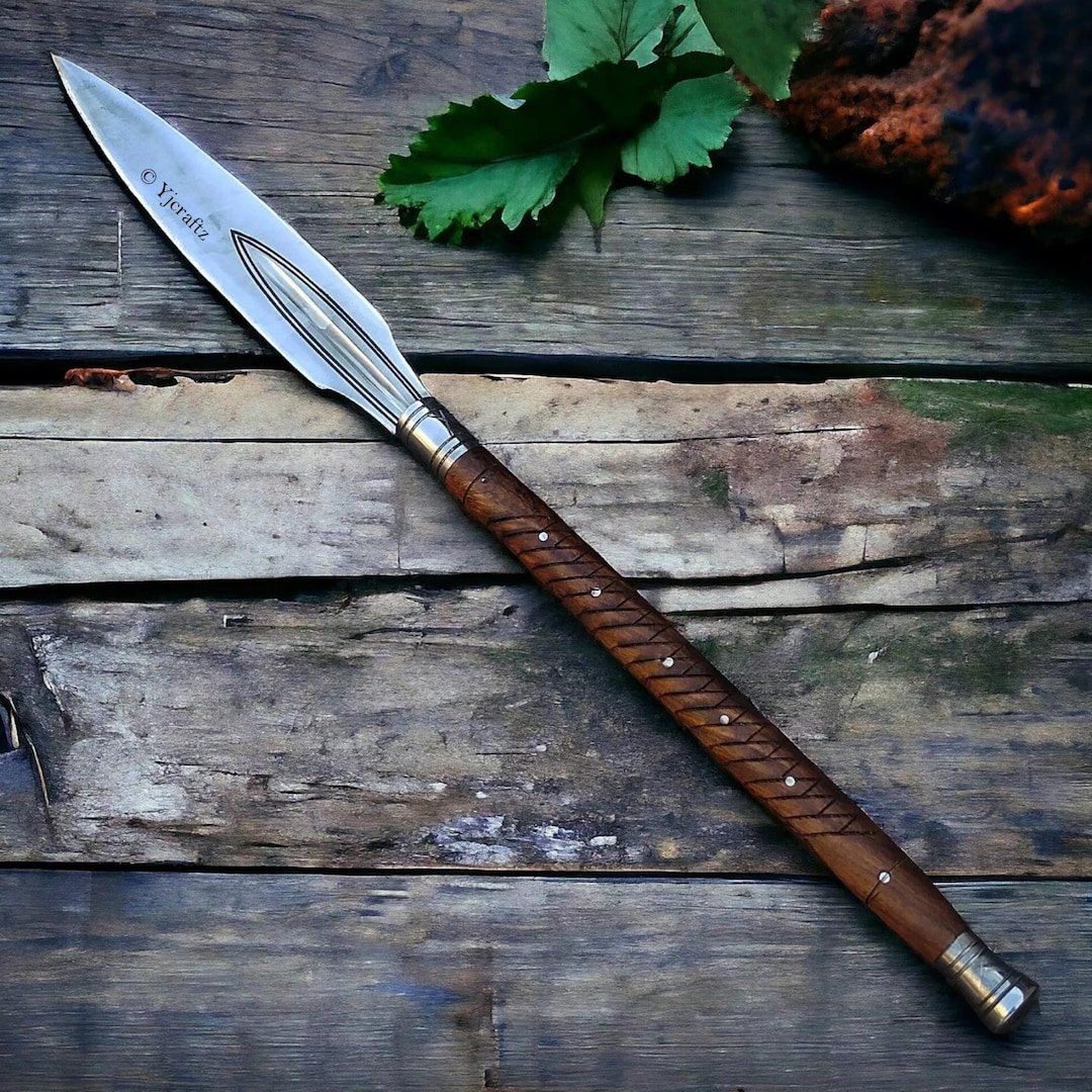 Hand Forged, Custom High Carbon Steel Spear 30 Inches, Full Tang ...