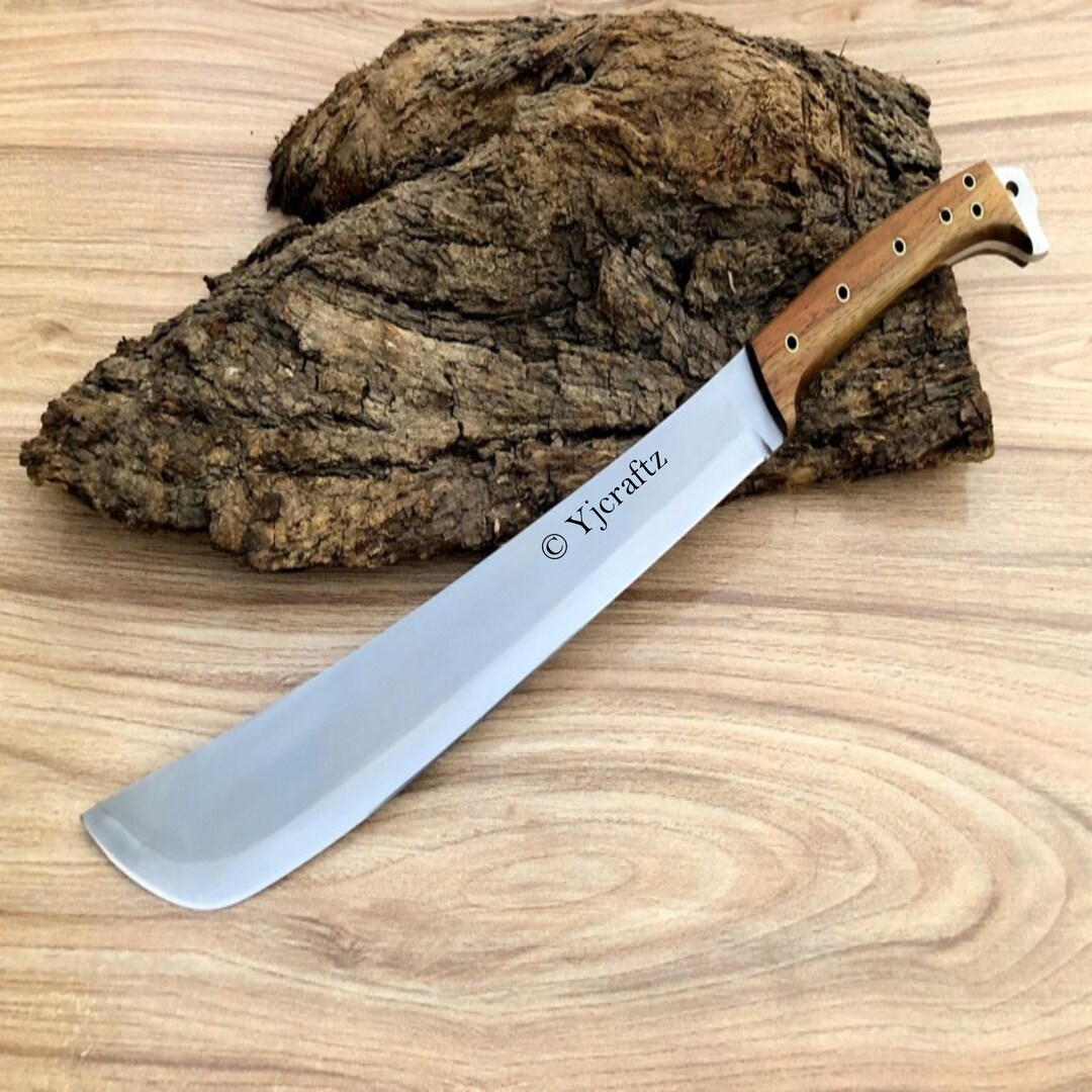 Hand Forged, Custom High Carbon Steel Machete 21 Inches, Full Tang ...