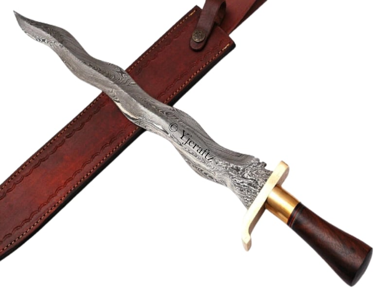 Hand Forged, Custom Damascus Steel 24 Inches, Kris Blade, Keri ...