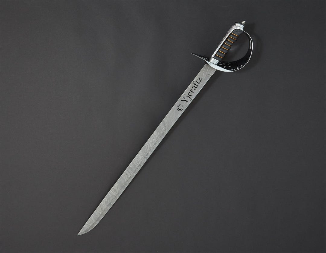 Hand Forged, Custom Damascus Steel Sword 32 Inches, Full Tang, Cutlass ...