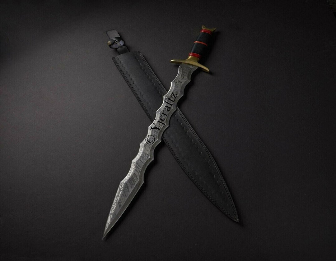 Hand Forged, Custom Damascus Steel Sword 30 Inches, Kris Blade, Keri ...