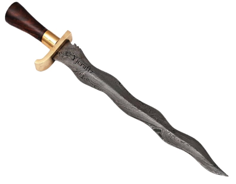 Hand Forged, Custom Damascus Steel 24 Inches, Kris Blade, Keri ...