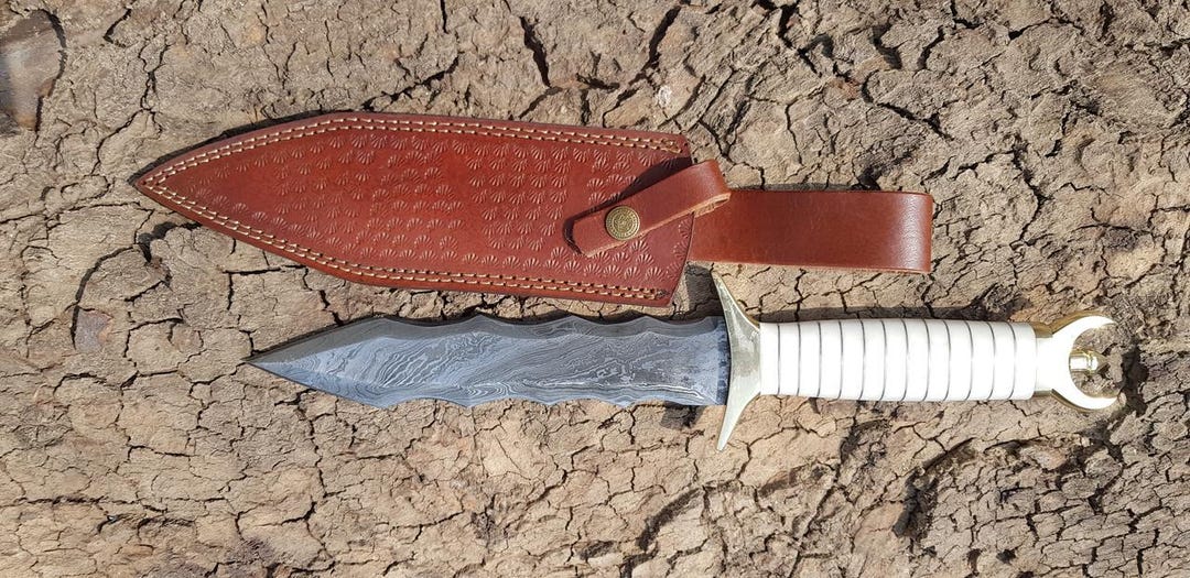 Hand Forged, Custom Damascus Steel Dagger 15 Inches, Kris Blade, Keri ...