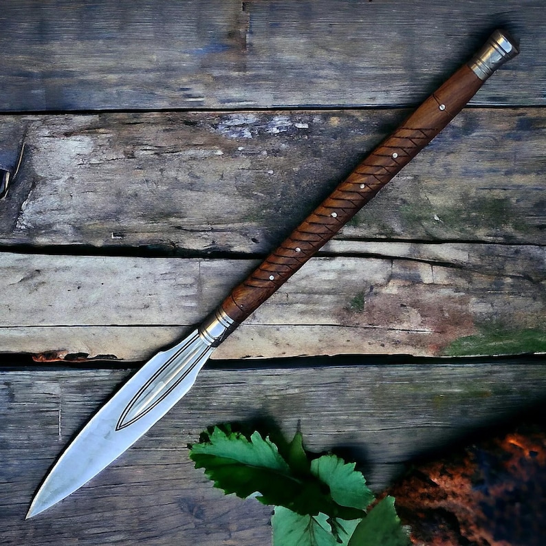 Hand Forged, Custom High Carbon Steel Spear 30 Inches, Full Tang ...