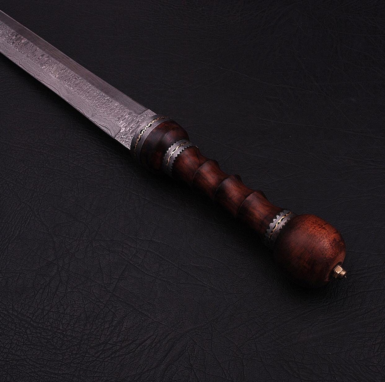 Hand Forged, Custom Damascus Steel Sword 30 Inches, Gladius Swords ...