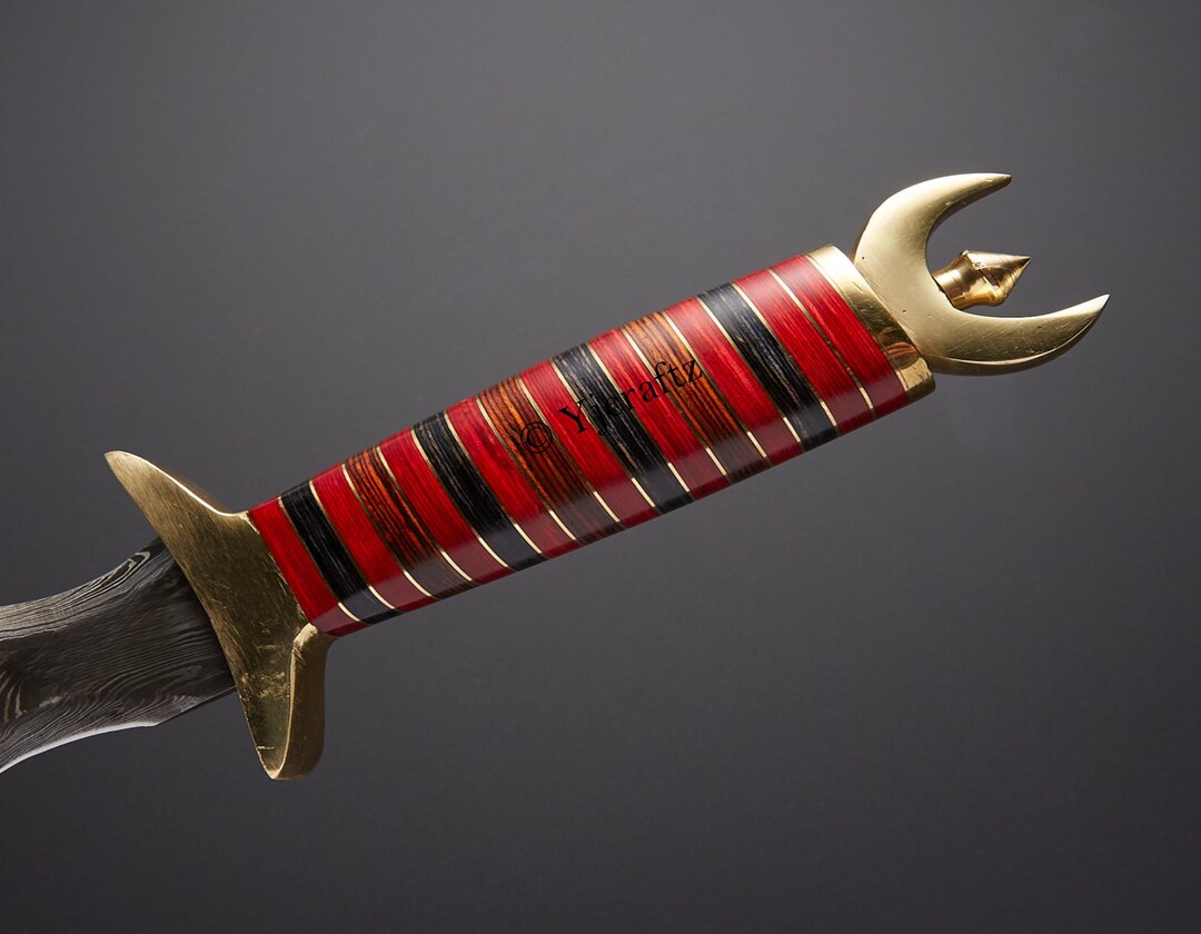 Hand Forged, Custom Damascus Steel Dagger 15 Inches, Kris Blade, Keri ...