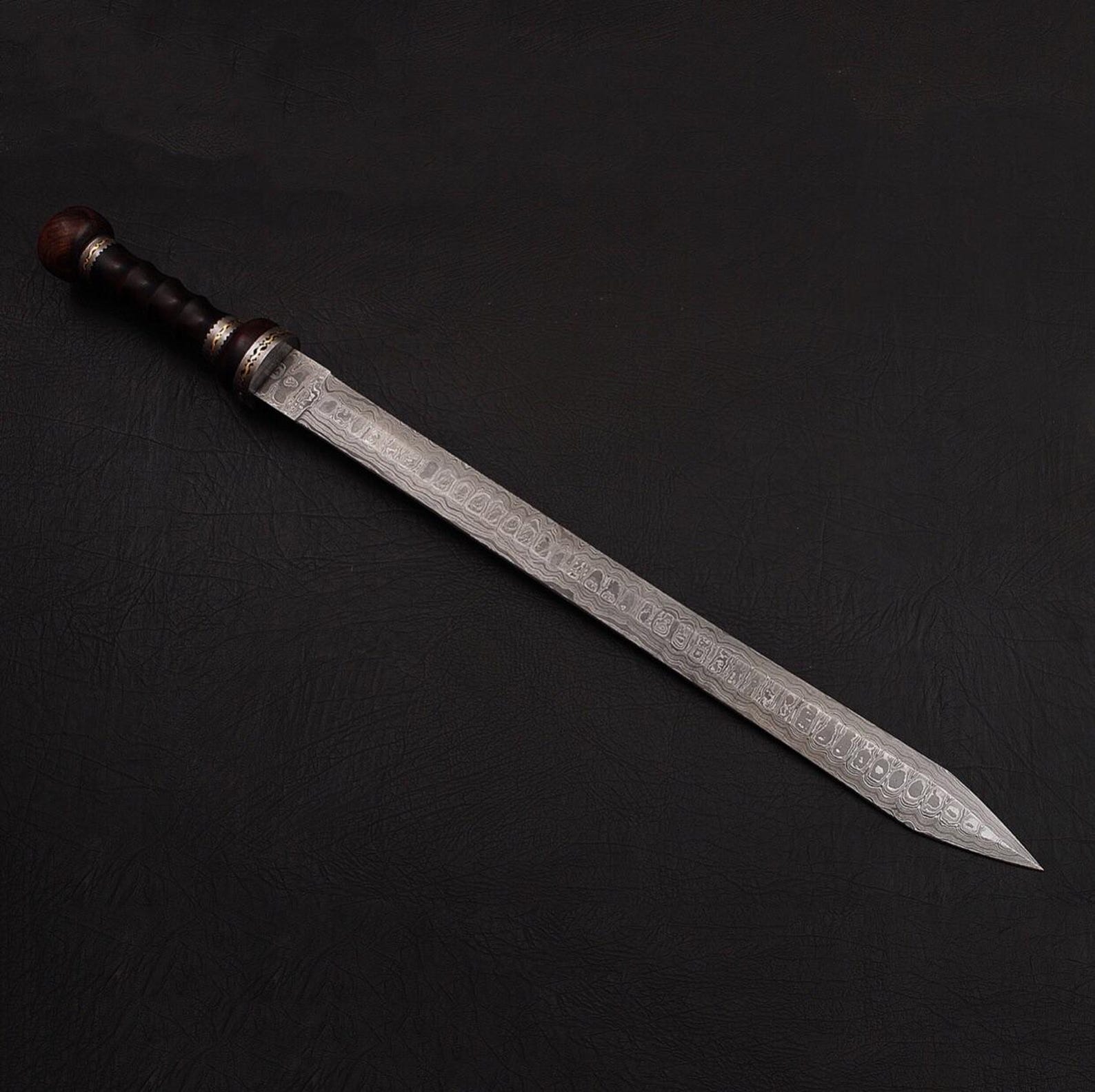 Hand Forged, Custom Damascus Steel Sword 30 Inches, Gladius Swords ...