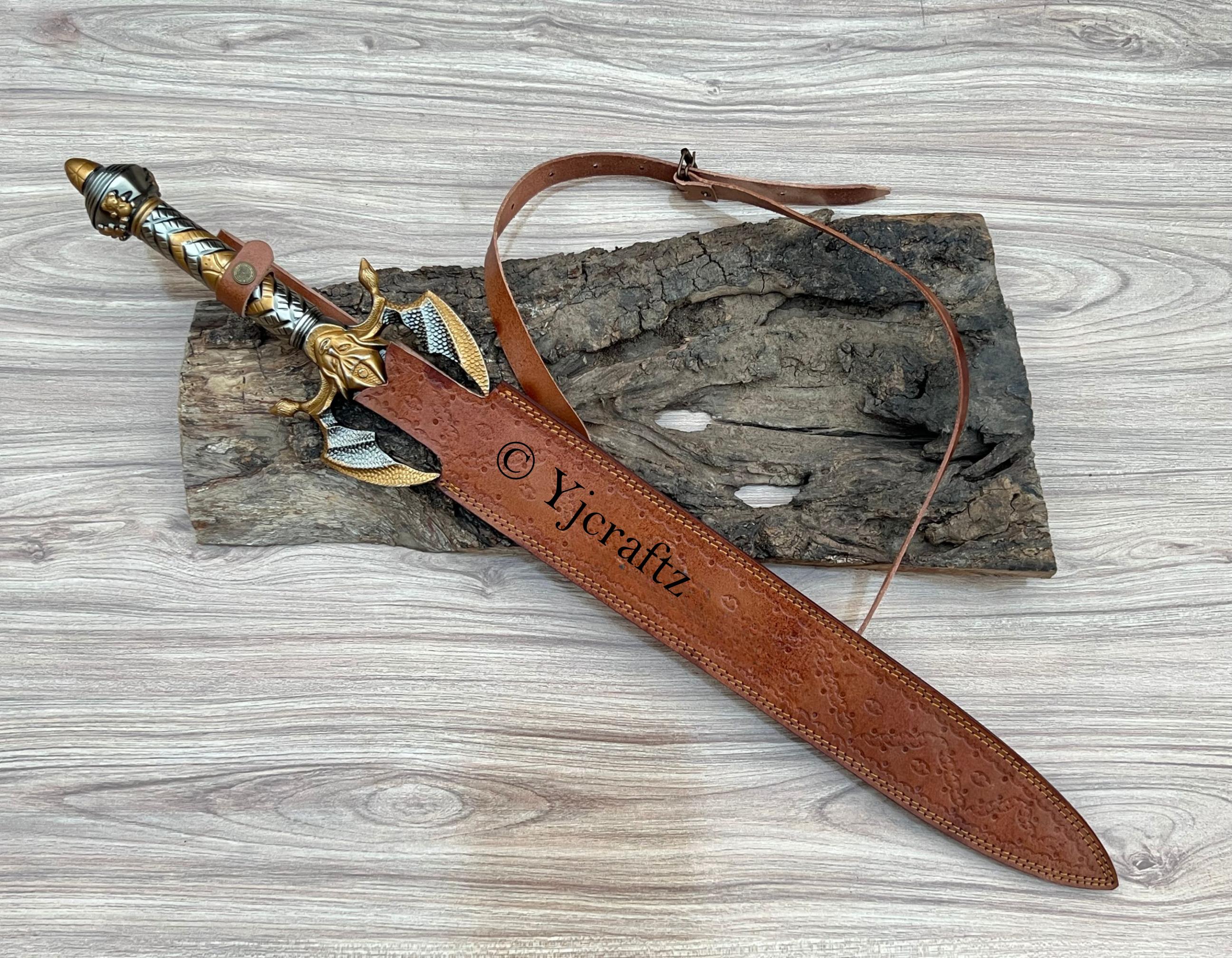 Hand Forged, Custom Damascus Steel Sword 35 Inches, Full Tang, Vikings ...