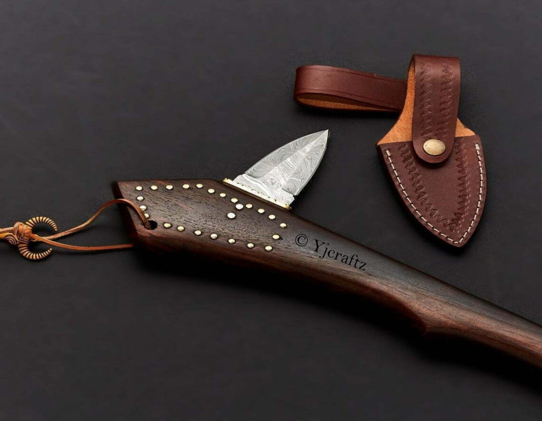 Hand Forged, Custom Damascus Steel Spike Spear 17 Inches, Native ...