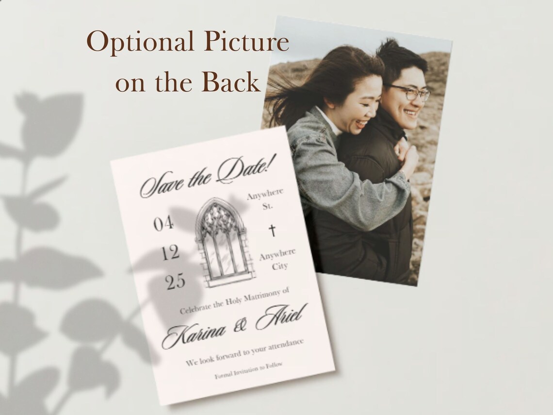 Elegant Save the Date Card L Printable Invite L Editable Canva Template ...