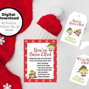 You've Been Elfed Sign | Elf Printable | Elfed Sign | Elfed Printable ...