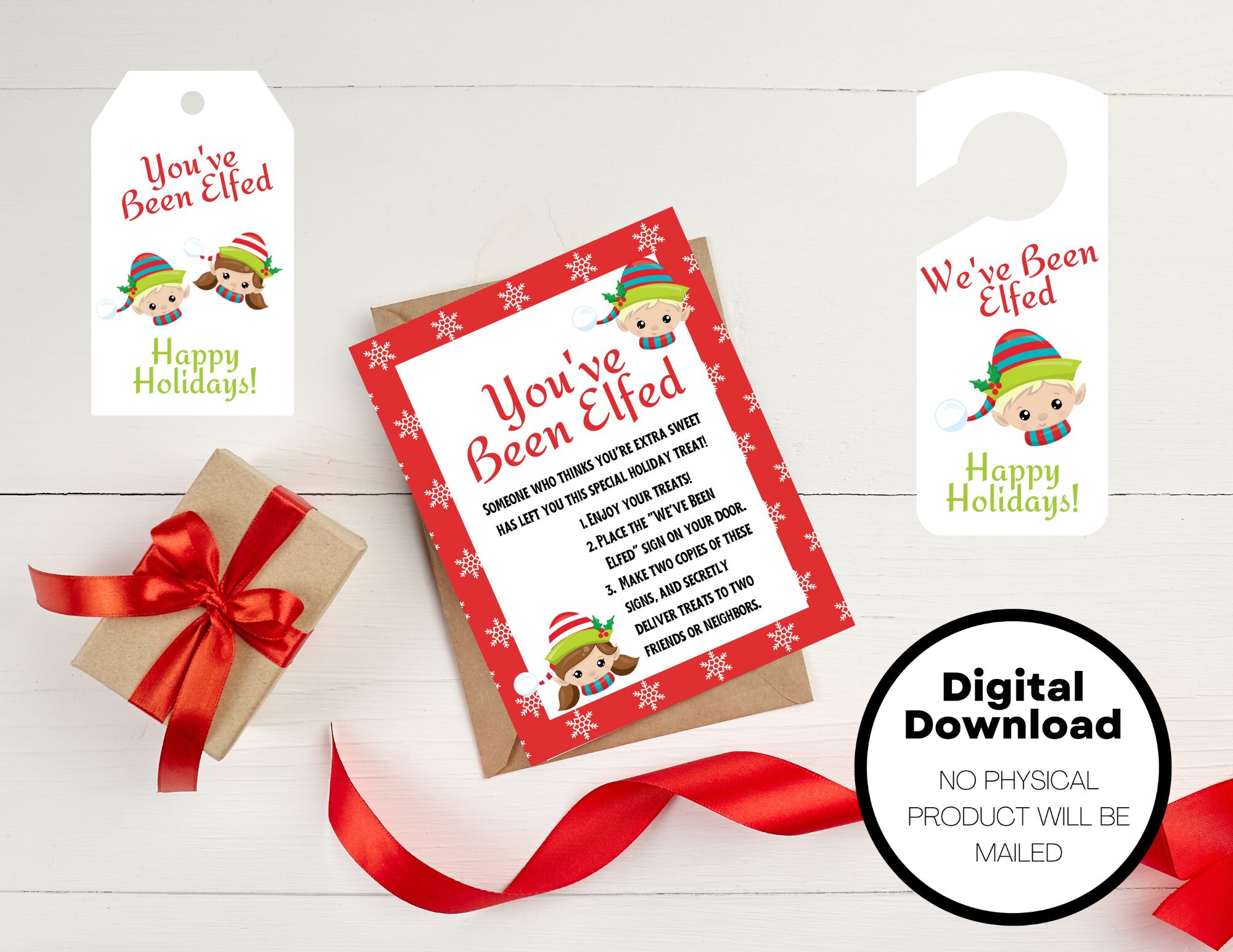 You've Been Elfed Sign | Elf Printable | Elfed Sign | Elfed Printable ...