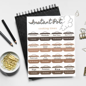 PRINTABLE Instant Pot Cheat Sheet | Instant Pot Cook Times - Etsy
