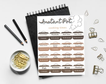 Instant Pot Cooking Times PDF Instant Pot Cheat Sheet Instant Pot Time ...