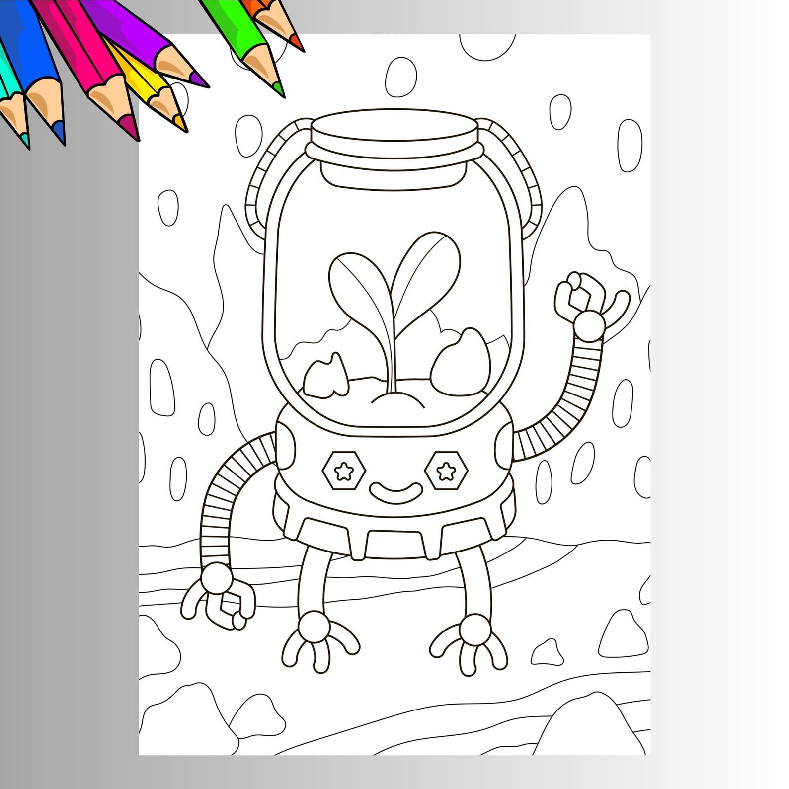 50 Robots Coloring, Activity Sheets for Kids| Dot to Dot, Color, Spot ...
