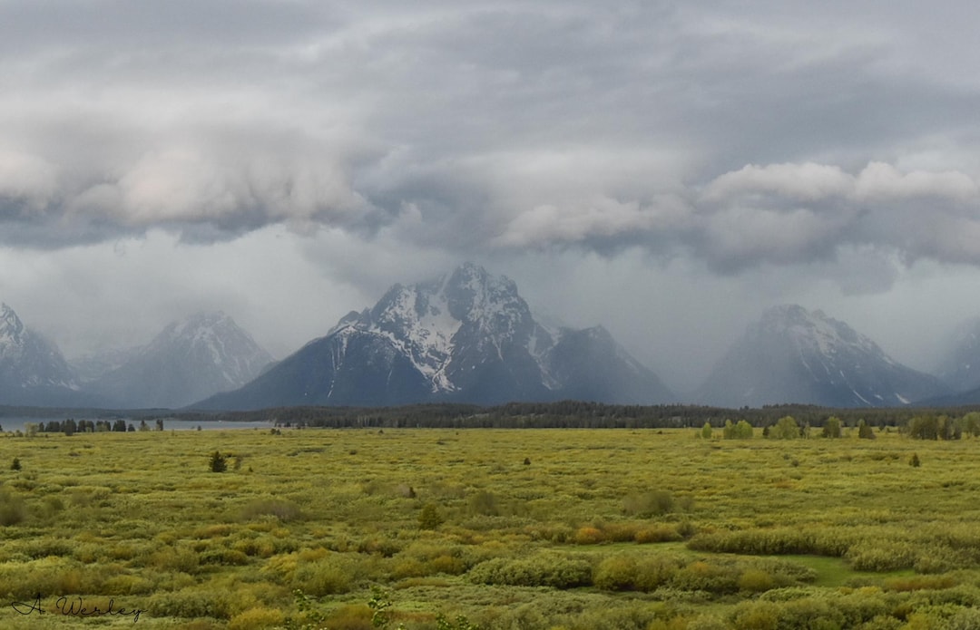 Landscape Photo Print Stormy Grand Teton National Park Wall Art Canvas, Framed, High Quality ...