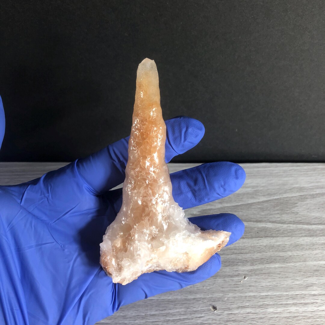 119g Calcite Crystal Speleothem Stalactite Natural Real Cave Rock ...