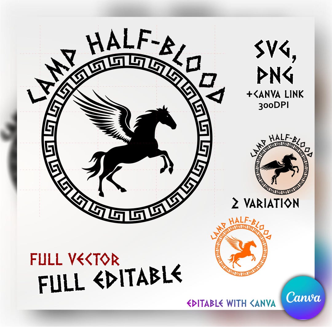 Camp Half Blood Svg Png, Percy Jackson and Olympian, Halfblood Svg ...