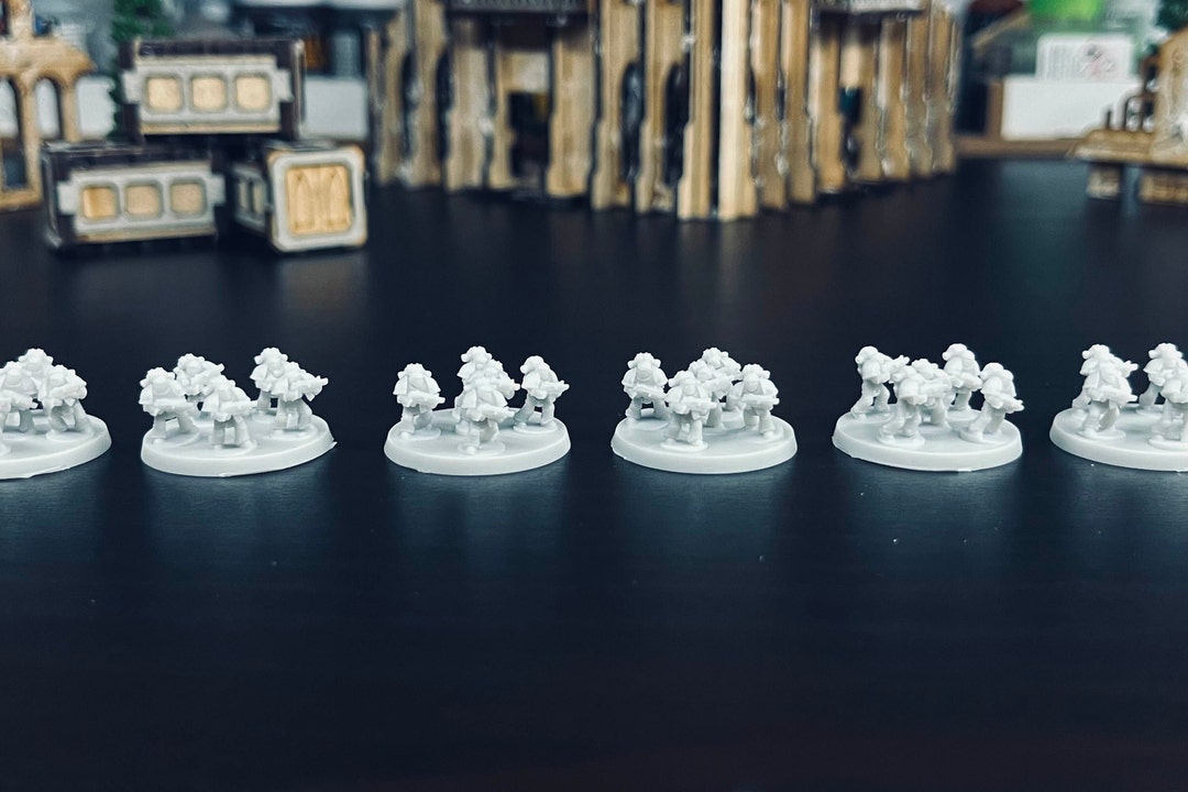 8x Tactical Squad Epic Heresy 8mm Sci-fi Tabletop Wargaming Miniature ...
