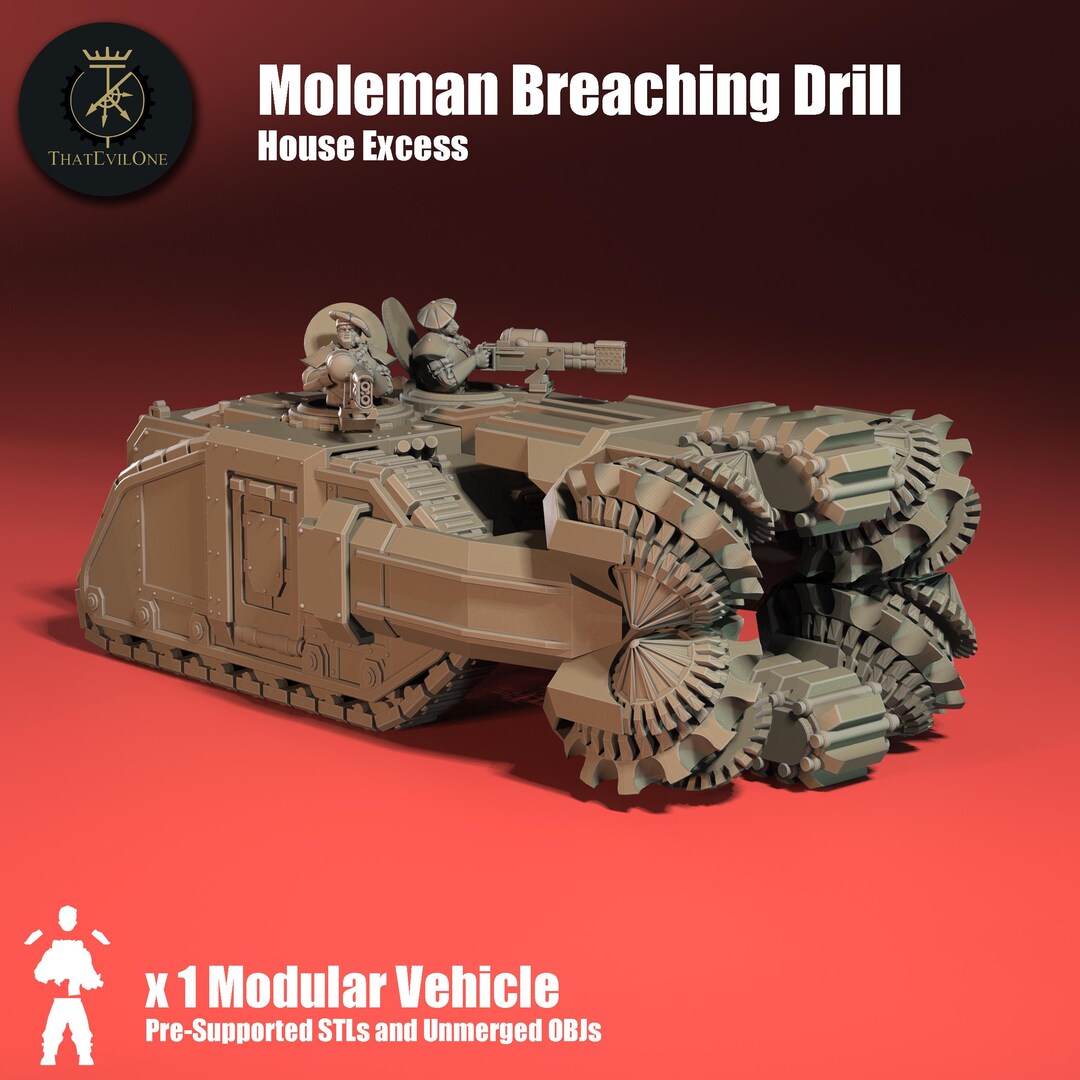 Moleman Breaching Drill House Excess Thatevilone 28mm Sci-fi Tabletop ...