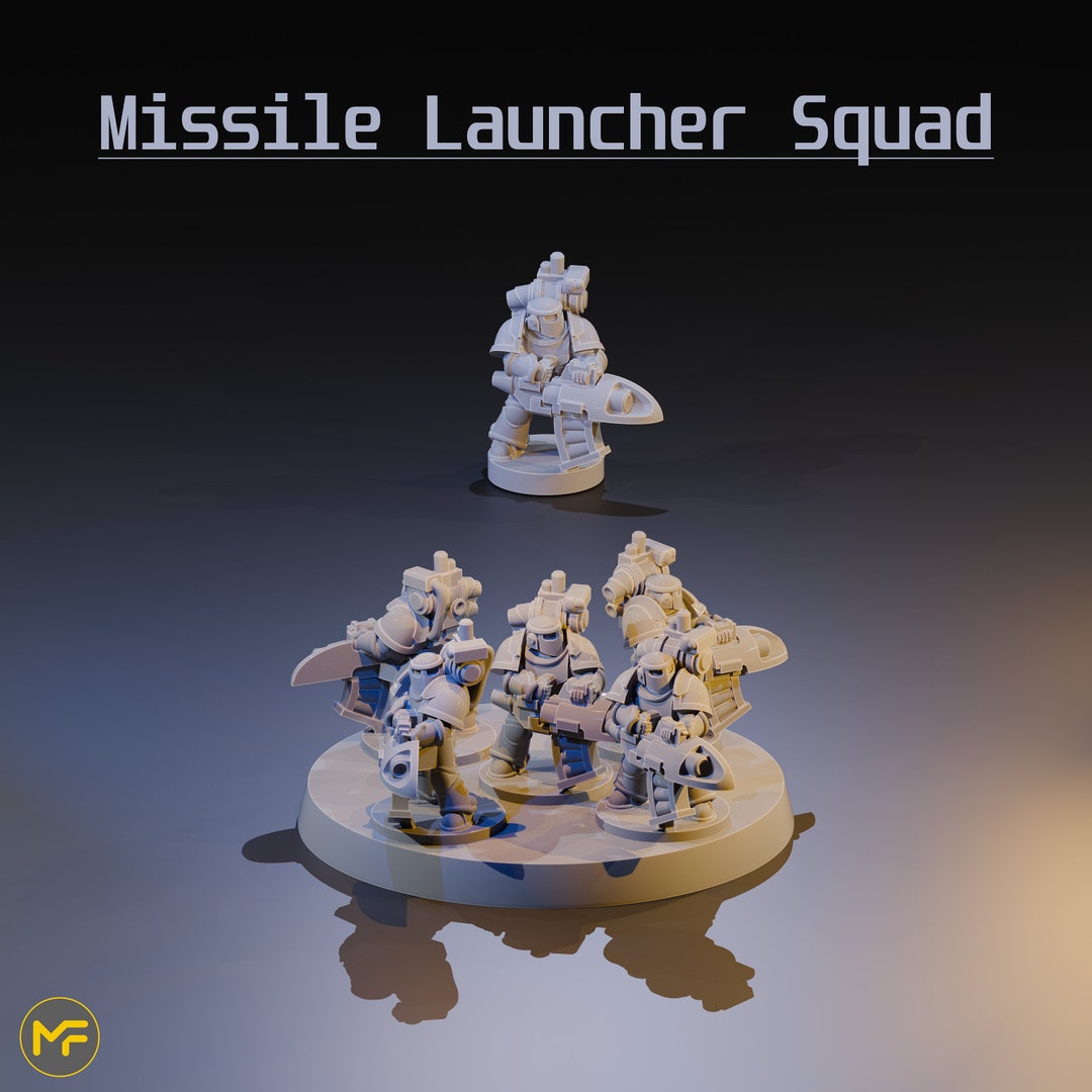 Missile Launcher Squad Epic Heresy 8mm Sci-fi Tabletop Wargaming ...