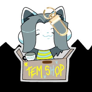 Undertale Temmie Tem Shop 2.5” Double Sided Epoxy Acrylic Keychain ...