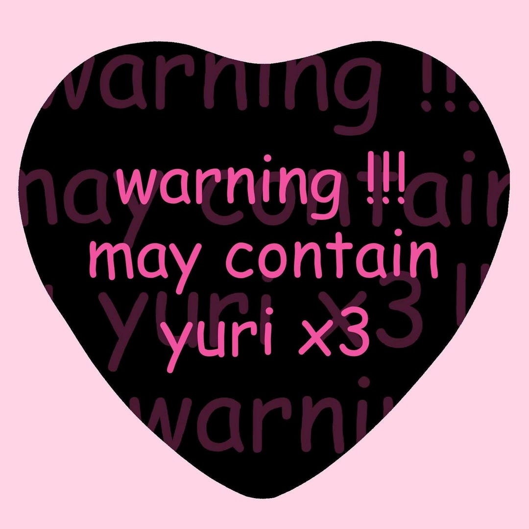 Yuri AMV Heart Shaped Button Badge/pin - Etsy