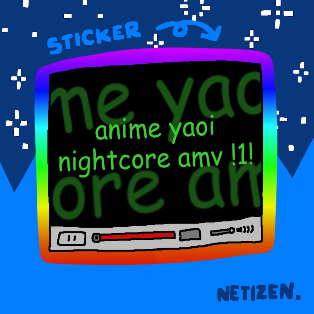 Anime Yaoi Nightcore AMV Sticker - Etsy