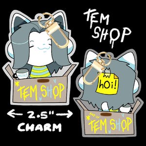 Undertale Temmie Tem Shop 2.5” Double Sided Epoxy Acrylic Keychain ...