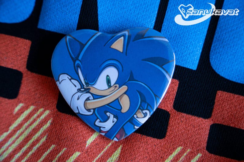 Sonic the Hedgehog Pin Button, Sonic Pin Button Set - Etsy