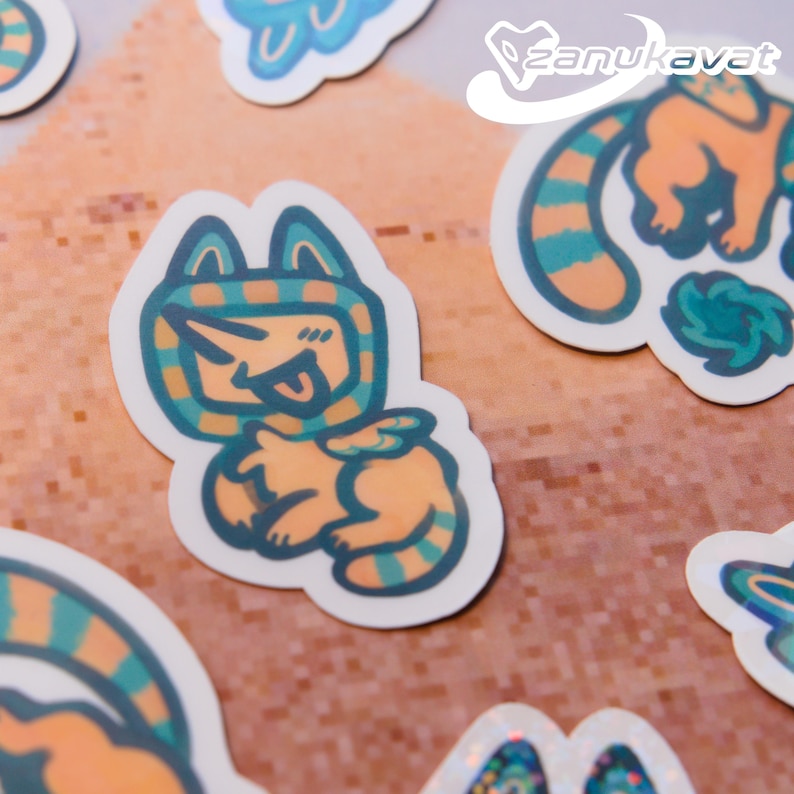 Sphinx Tenna Deltarune Stickers, 2" Holographic and Matte, Holo Rainbow ...