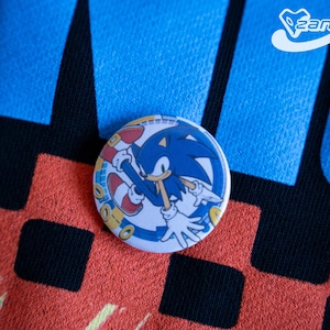 Sonic the Hedgehog Pin Button, Sonic Pin Button Set - Etsy