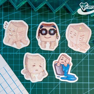 Minecraft Cute Baby Ghast Ghastling Holographic Stickers, 2" Waterproof ...