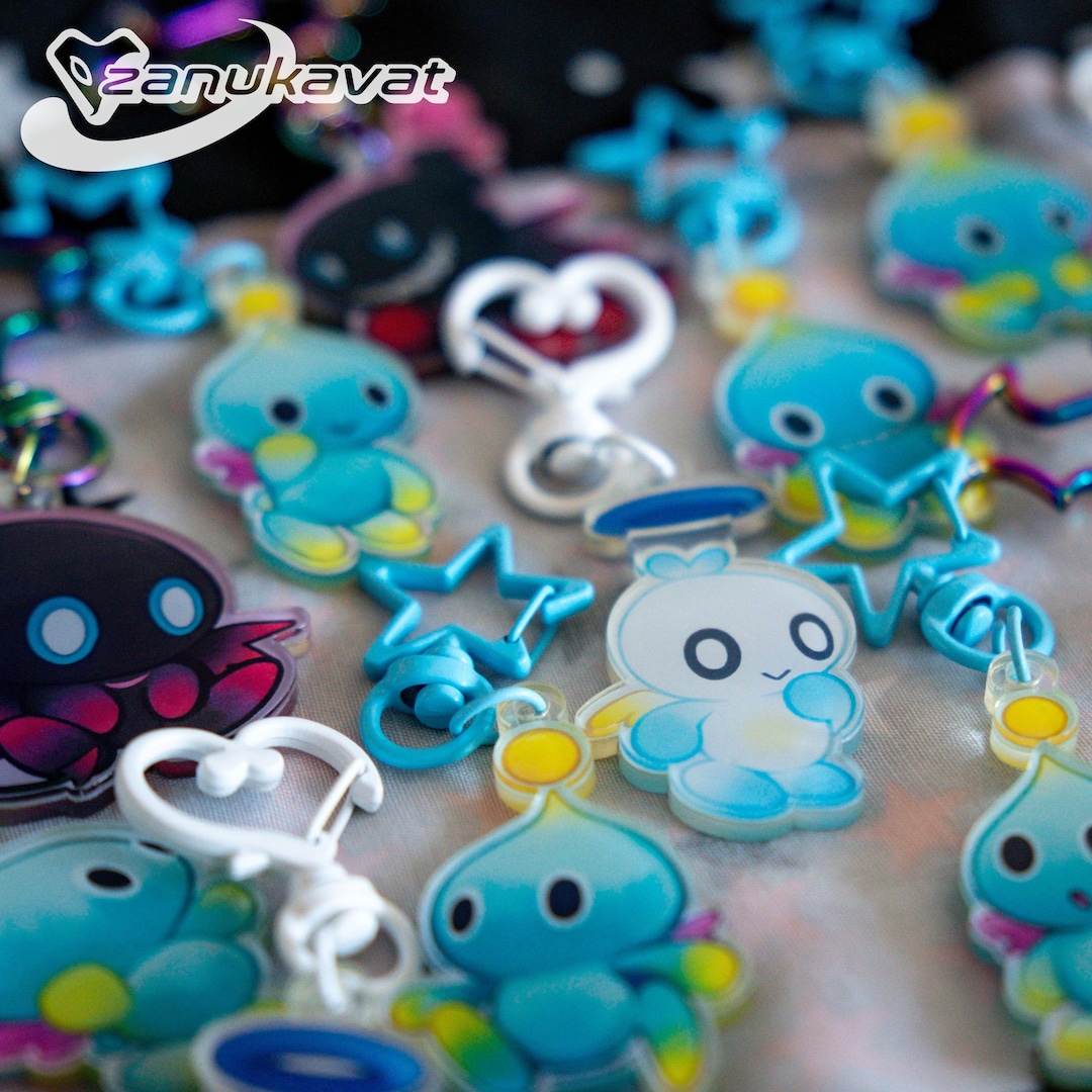 Chao Keychains, Sonic the Hedgehog 2" Acrylic Keychains, Dark Chao ...