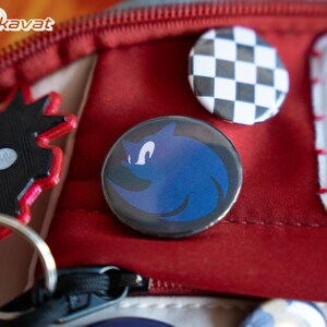 Sonic the Hedgehog Pin Button, Sonic Pin Button Set - Etsy