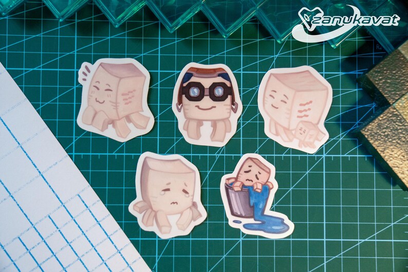 Minecraft Cute Baby Ghast Ghastling Holographic Stickers, 2" Waterproof ...