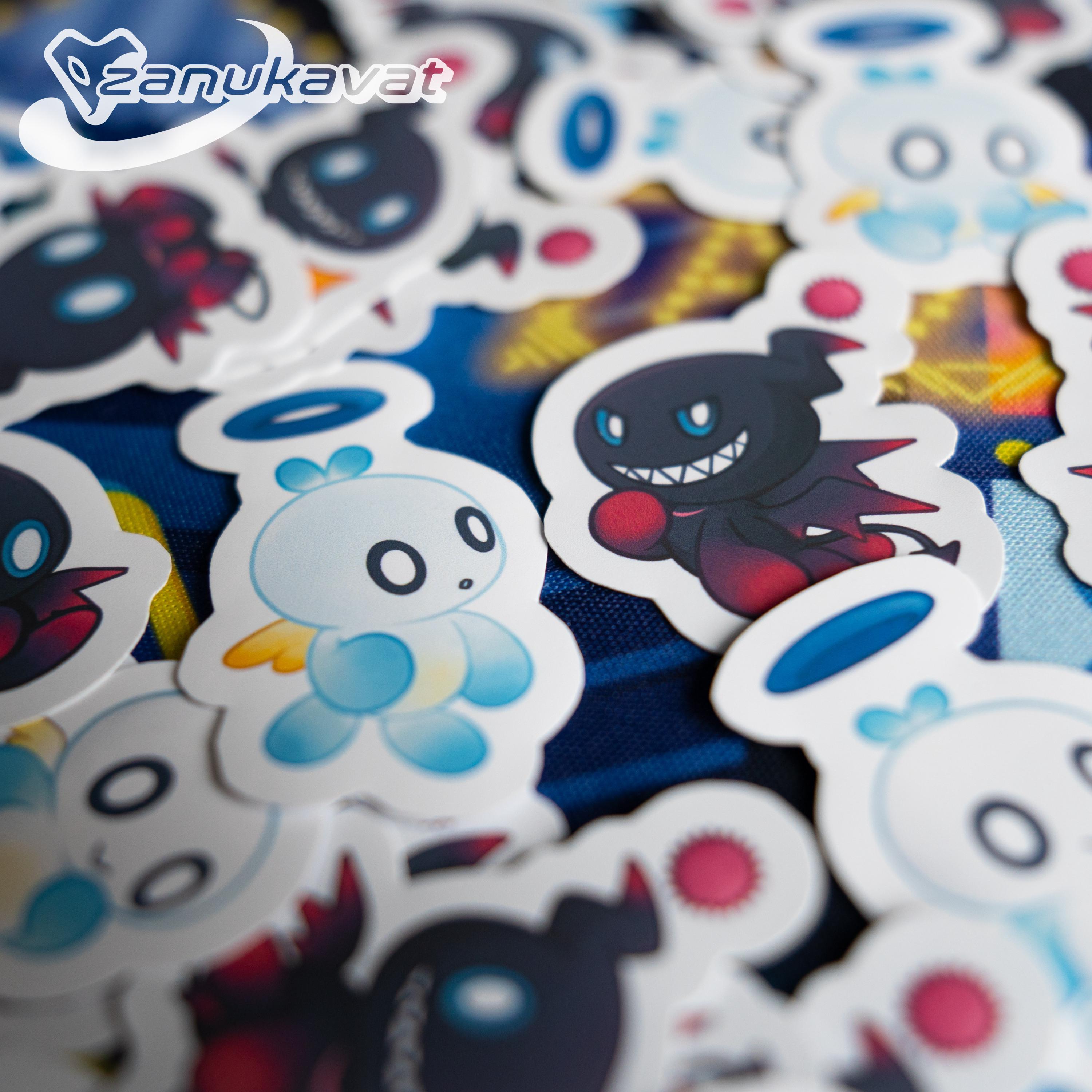 Chao Stickers, Hero and Dark Chao Sonic the Hedgehog Stickers, 2" Vinyl ...
